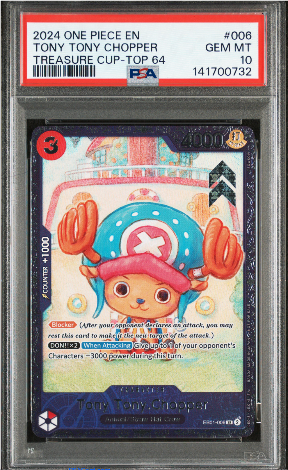 PSA 10 2024 TONY TONY CHOPPER (EB01-006) – Purplish TCG